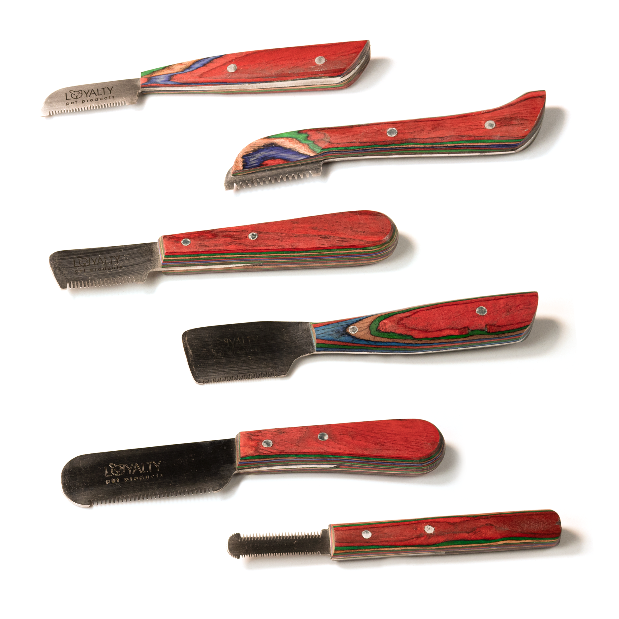 Set of 6 Stripping Knives (Colors Vary) - Loyalty Pet Products