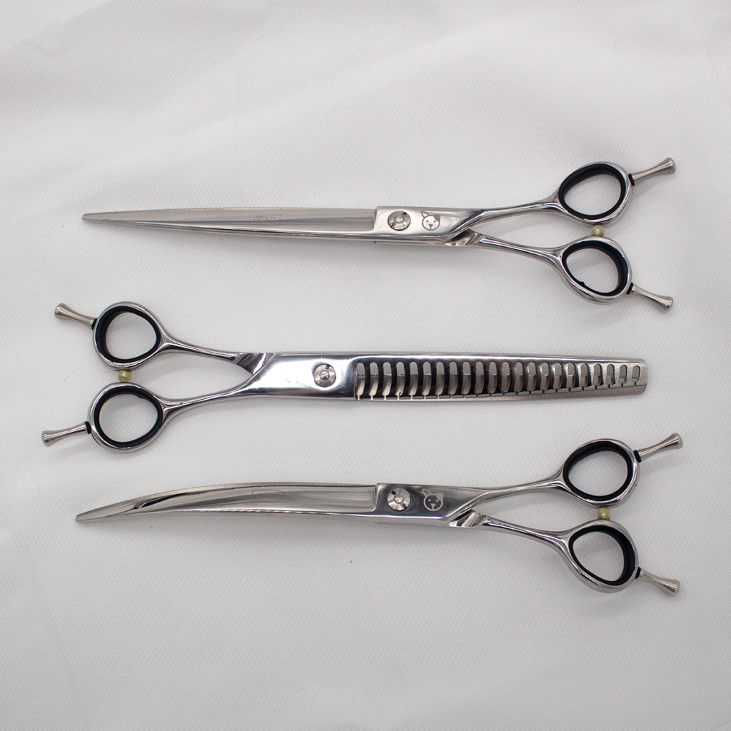 Offset Serrated 8" Straights - Grooming Shears